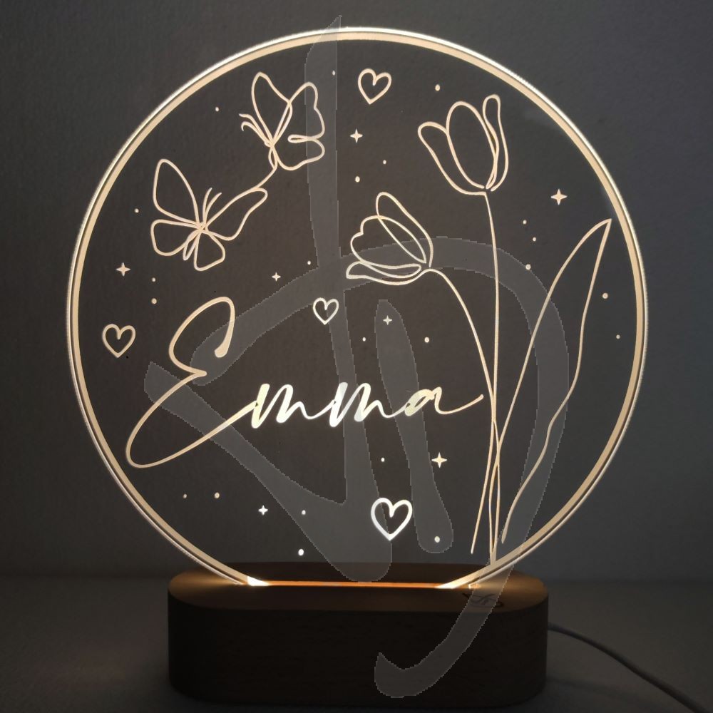 Abat-jour in plexiglass, abatjour personalizzabile, abatjour con foto, abatjour spotify, lampada ...