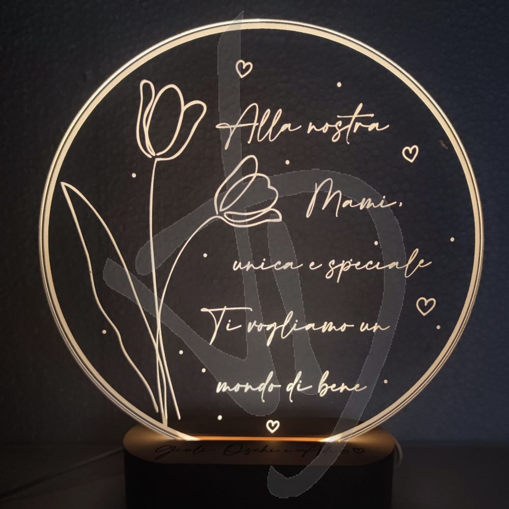 Abat-jour in plexiglass, abatjour personalizzabile, abatjour con foto, abatjour spotify, lampada ...